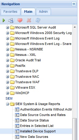 Finding what supported devices are active on a SIEM LP device.